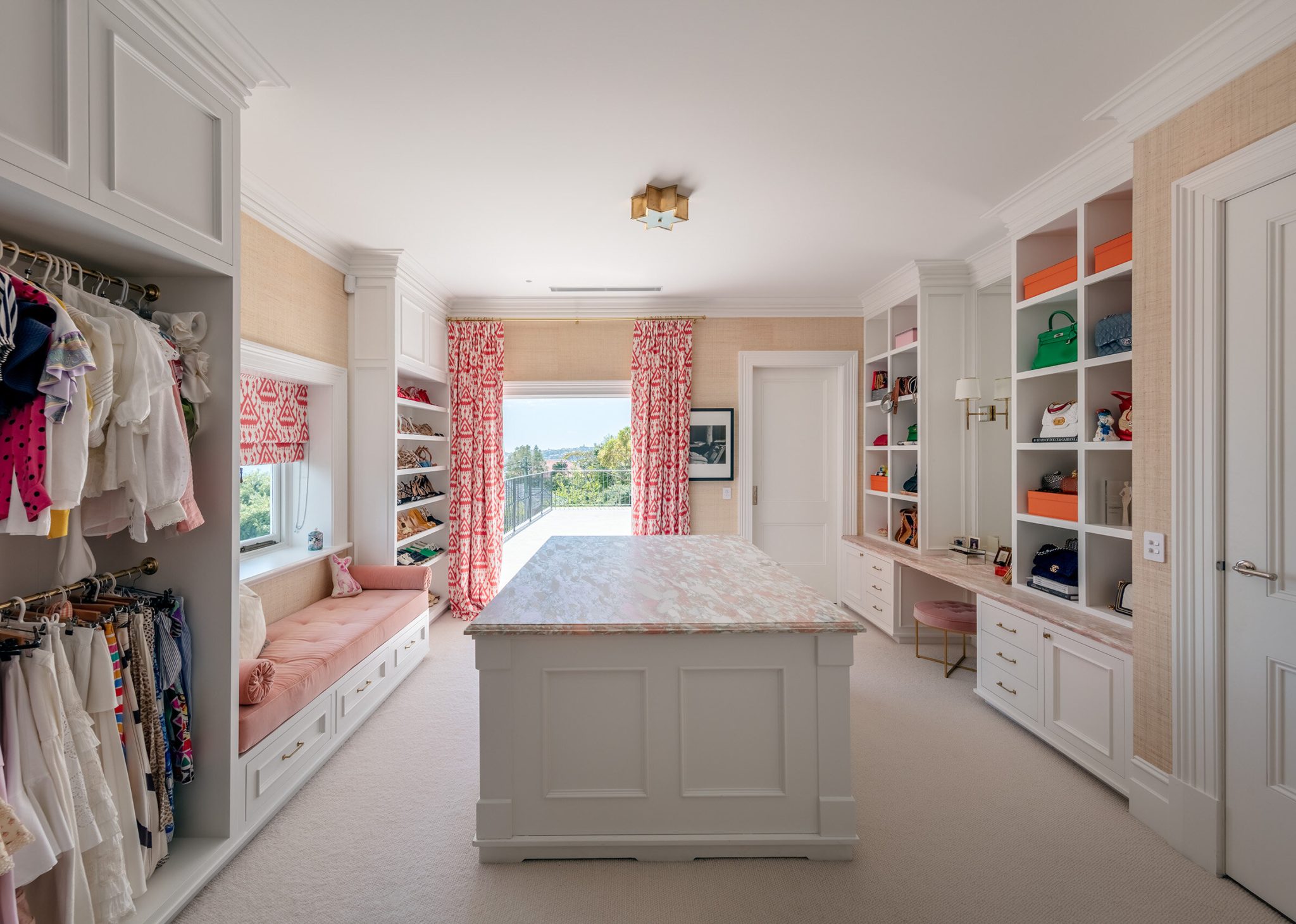 Custom Made Banquette Seating in Walk-in Wardrobe – Booth Seating Australia